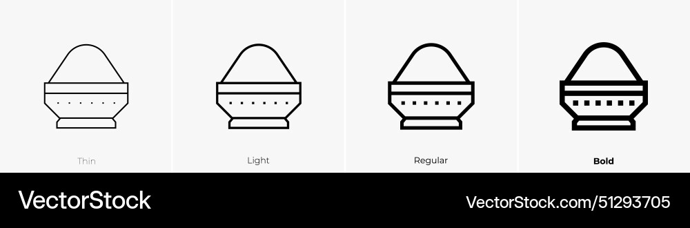 Curry icon thin light regular and bold style Vector Image