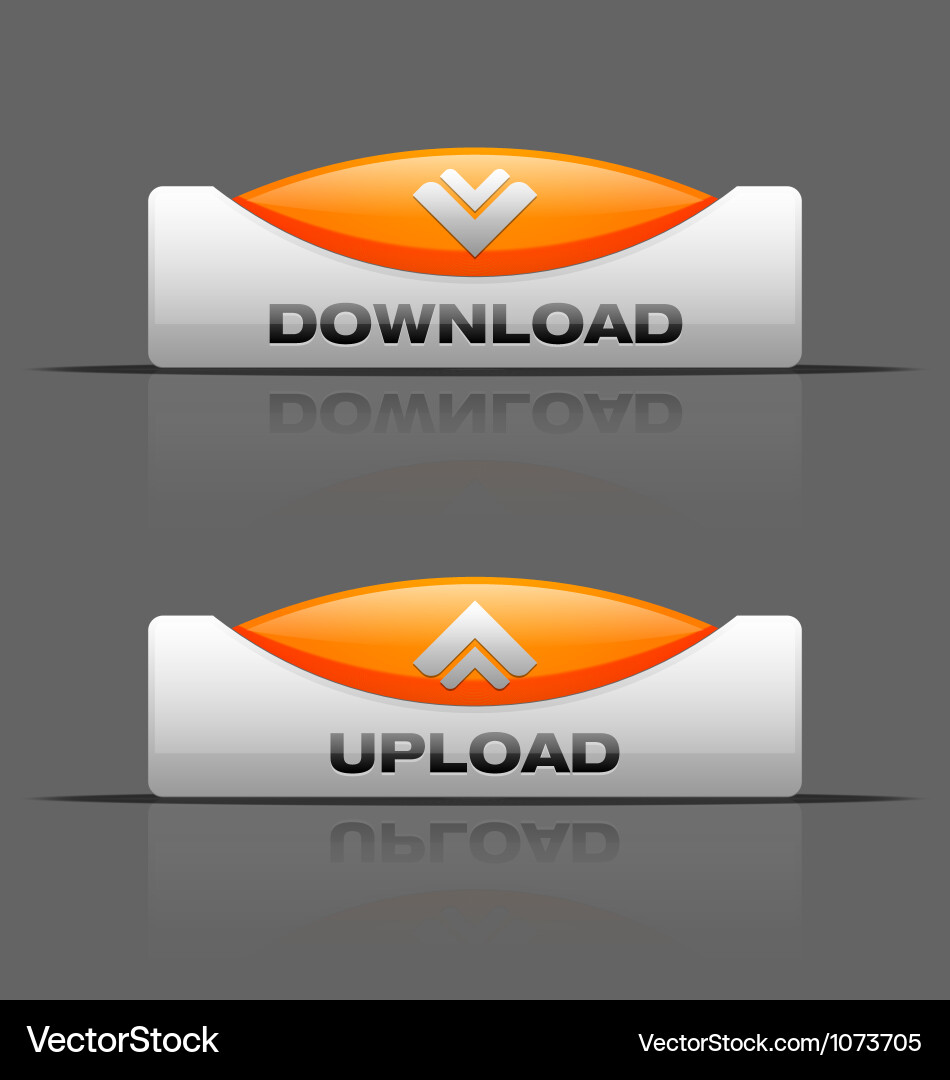 Download and upload buttons Royalty Free Vector Image