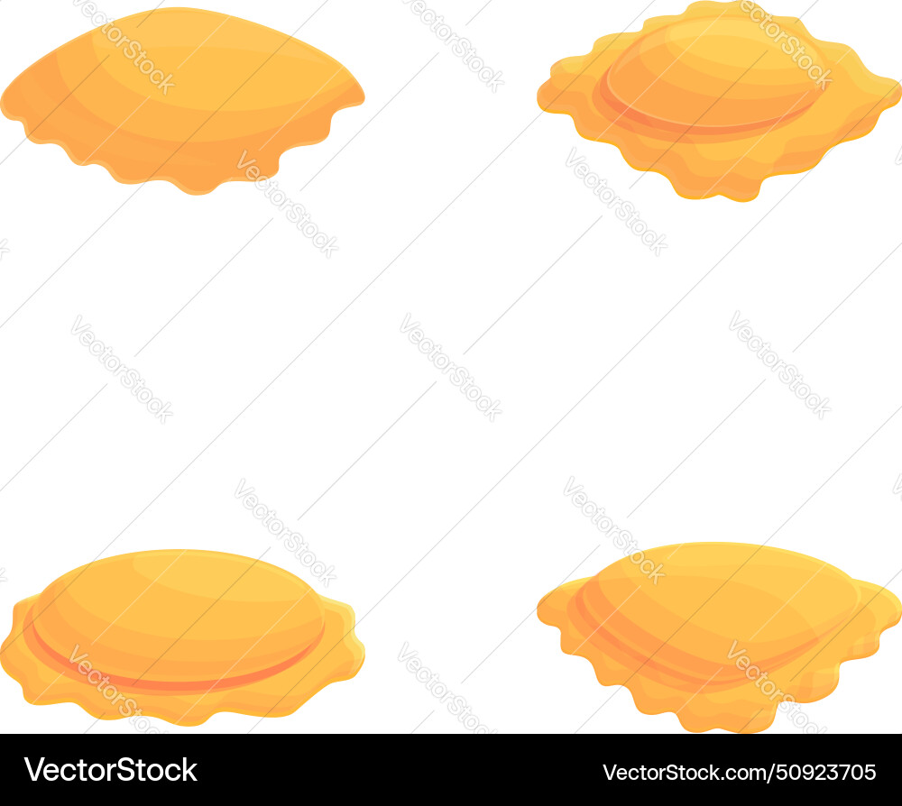 Dumpling icons set cartoon Royalty Free Vector Image