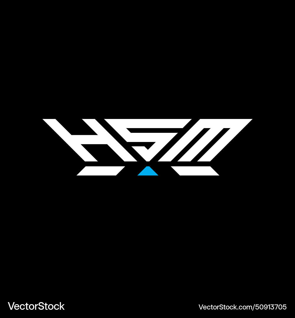 Hsm letter logo design simple and modern Vector Image