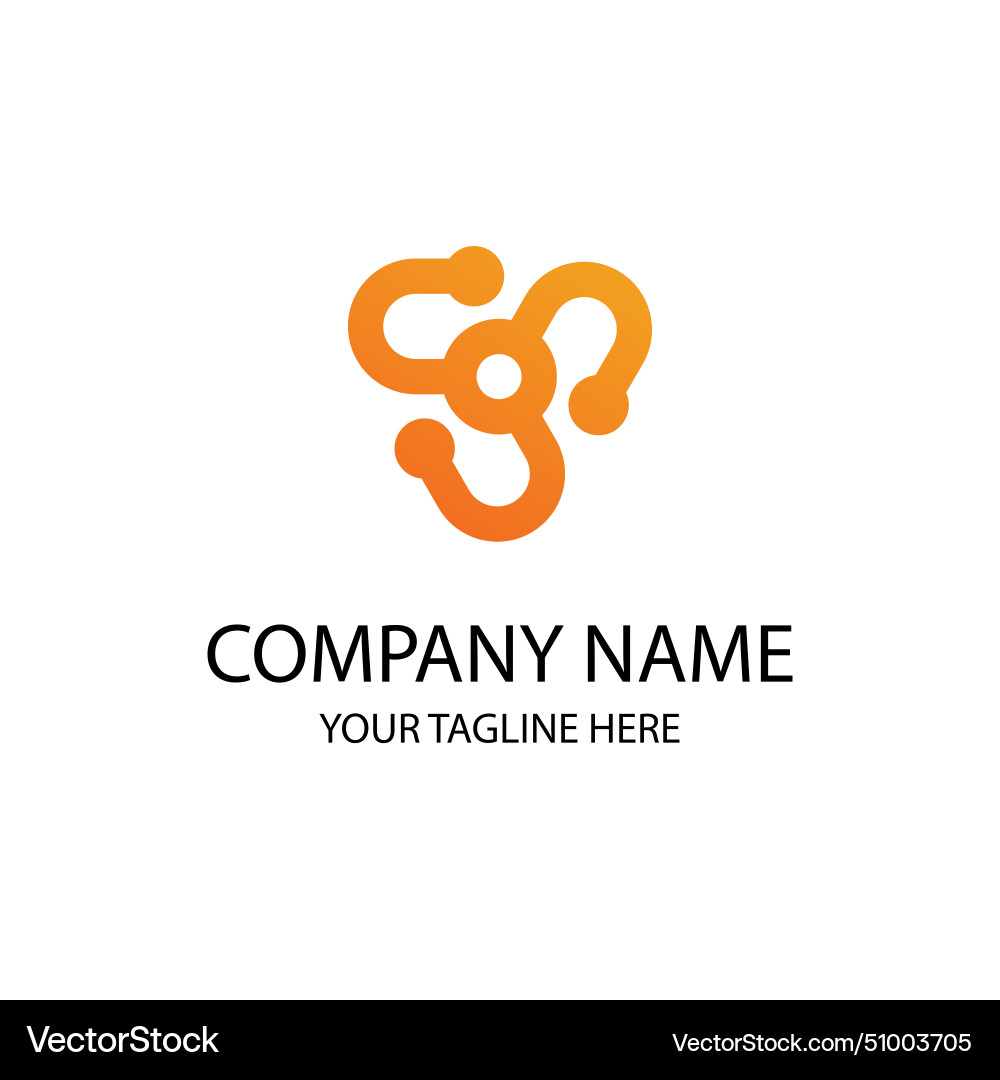 Octopus snake dot technology logo Royalty Free Vector Image