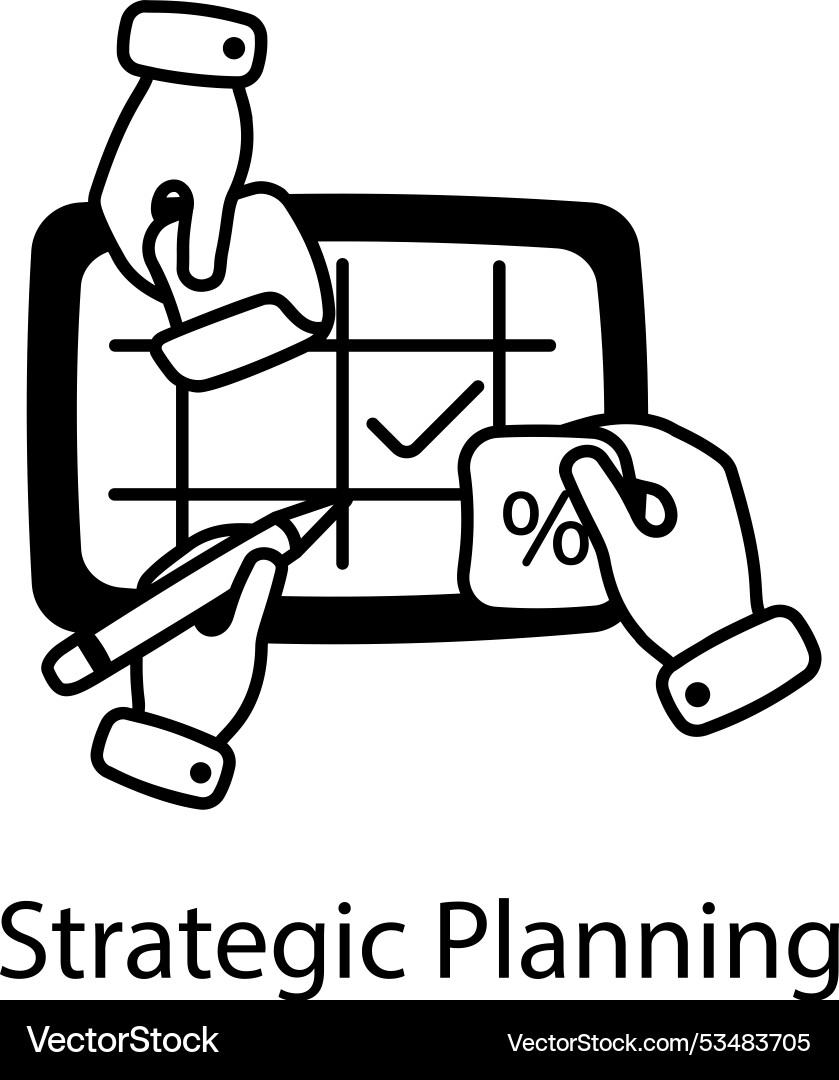 Strategic planning Royalty Free Vector Image - VectorStock