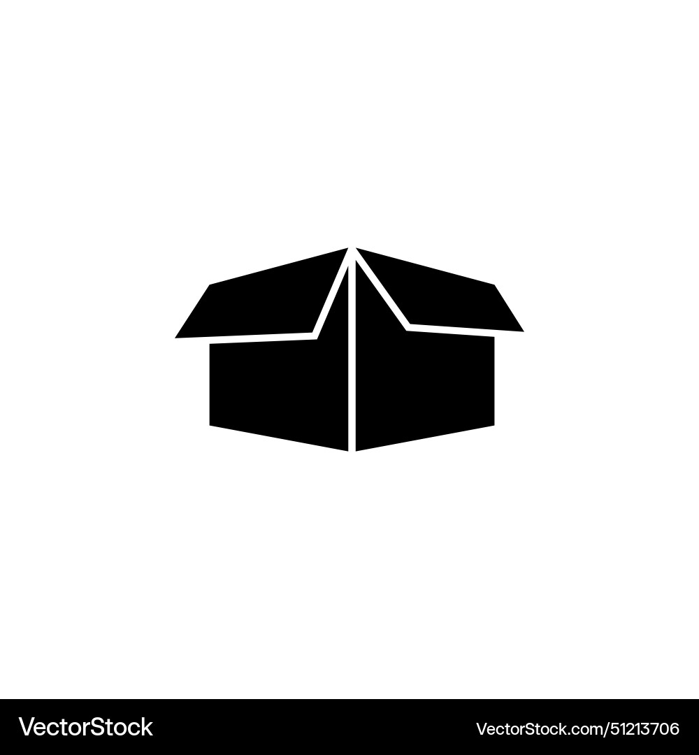 Carton package box flat icon Royalty Free Vector Image