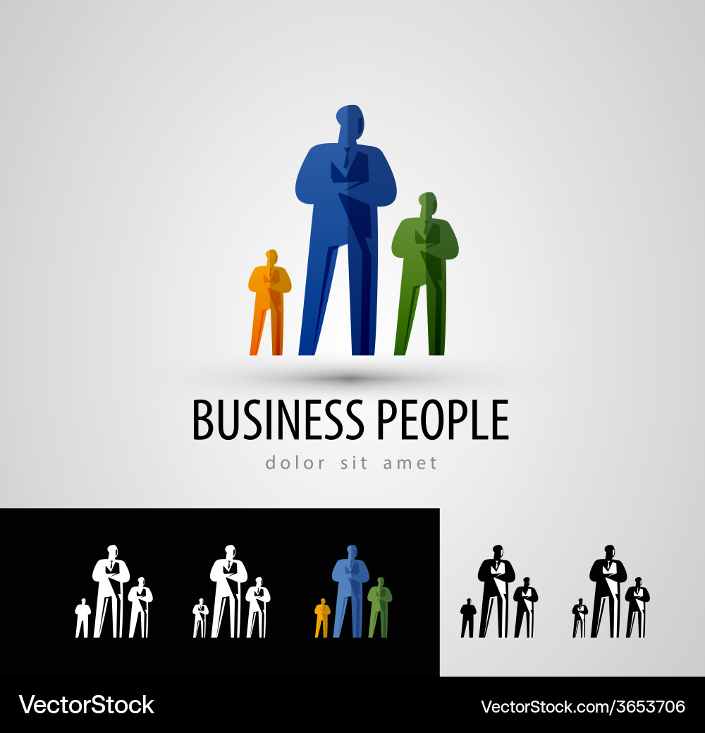 Group of People Business Icon Royalty Free Vector Image