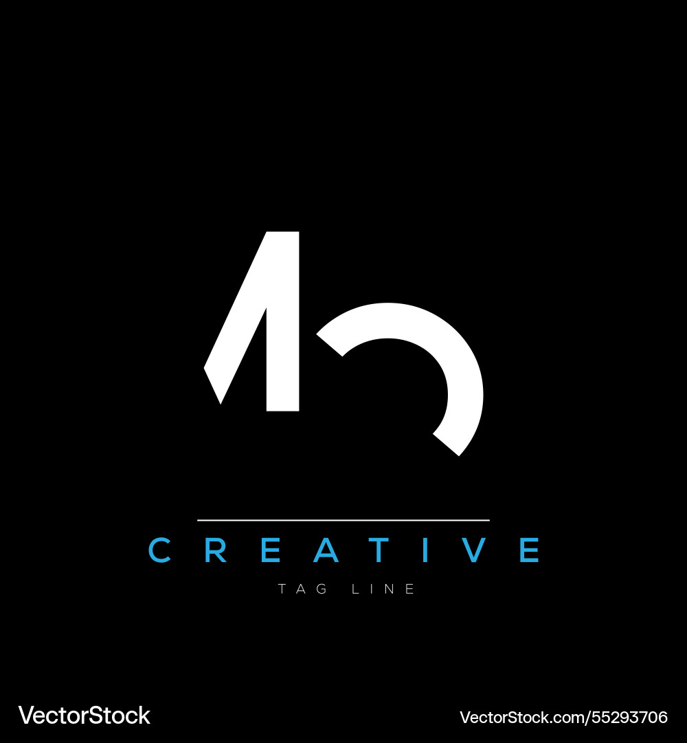 Mo creative monogram logo Royalty Free Vector Image