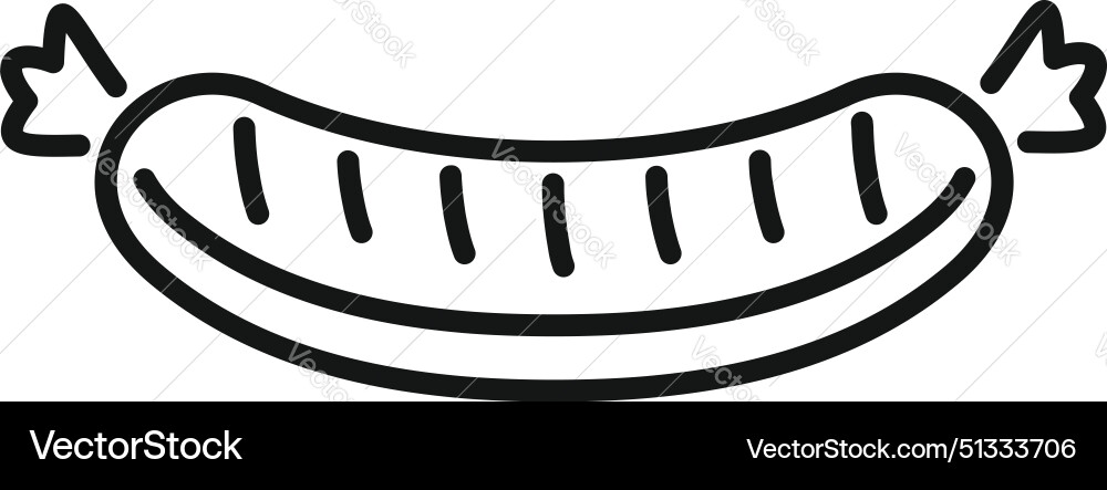 Outline of a sausage Royalty Free Vector Image