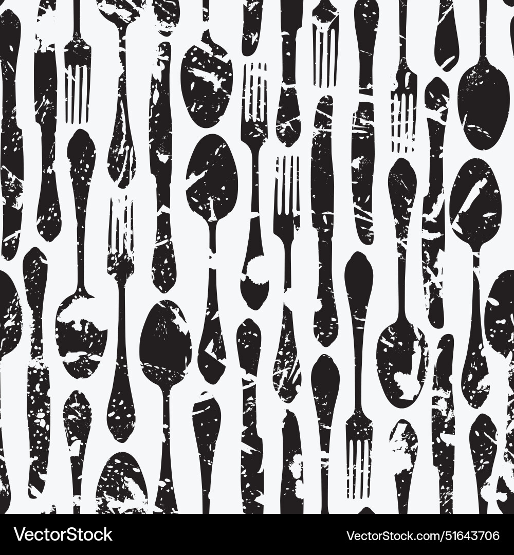 Seamless pattern with cutlery Royalty Free Vector Image