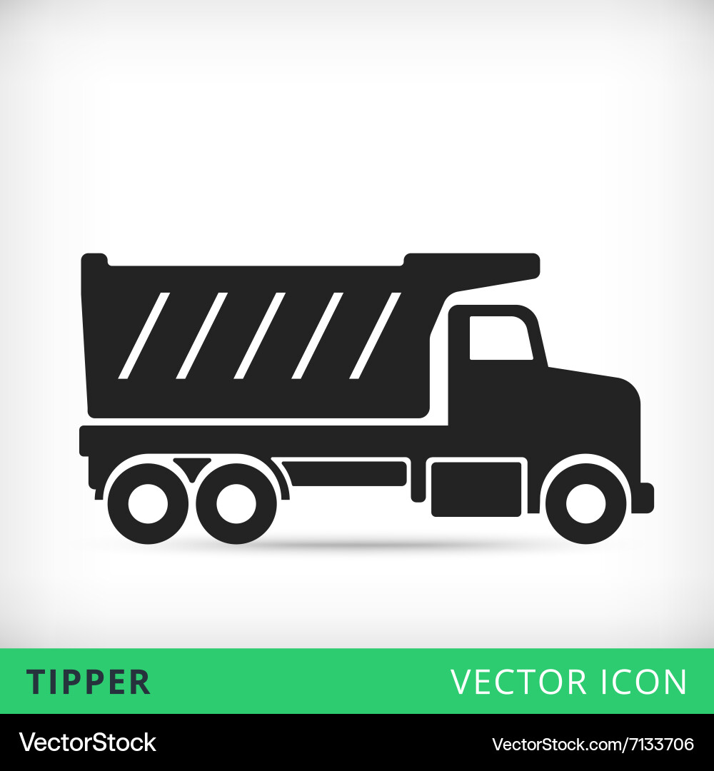 Tipper flat icon Royalty Free Vector Image - VectorStock