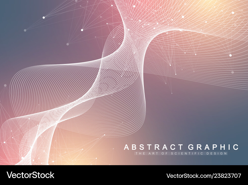 Big genomic data visualization dna helix Vector Image