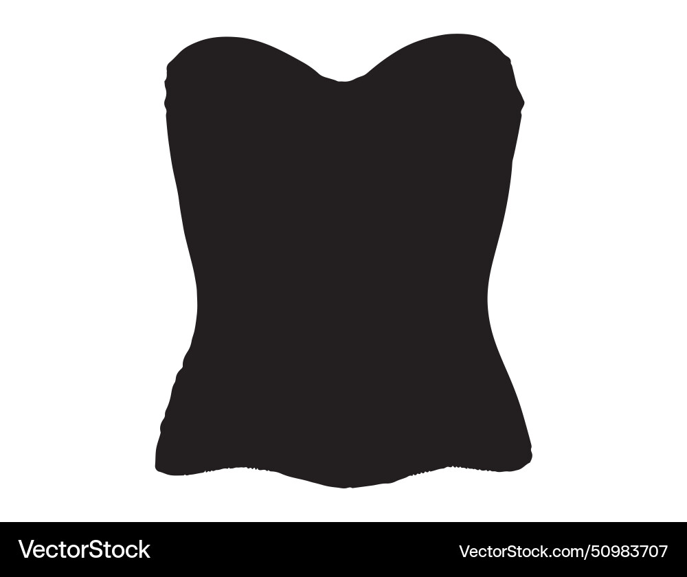 Corset silhouette art Royalty Free Vector Image