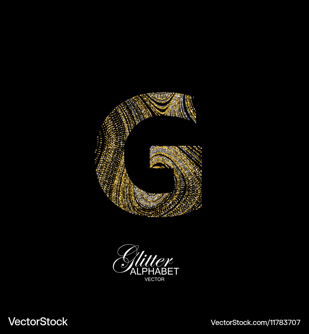 Curly textured letter g Royalty Free Vector Image