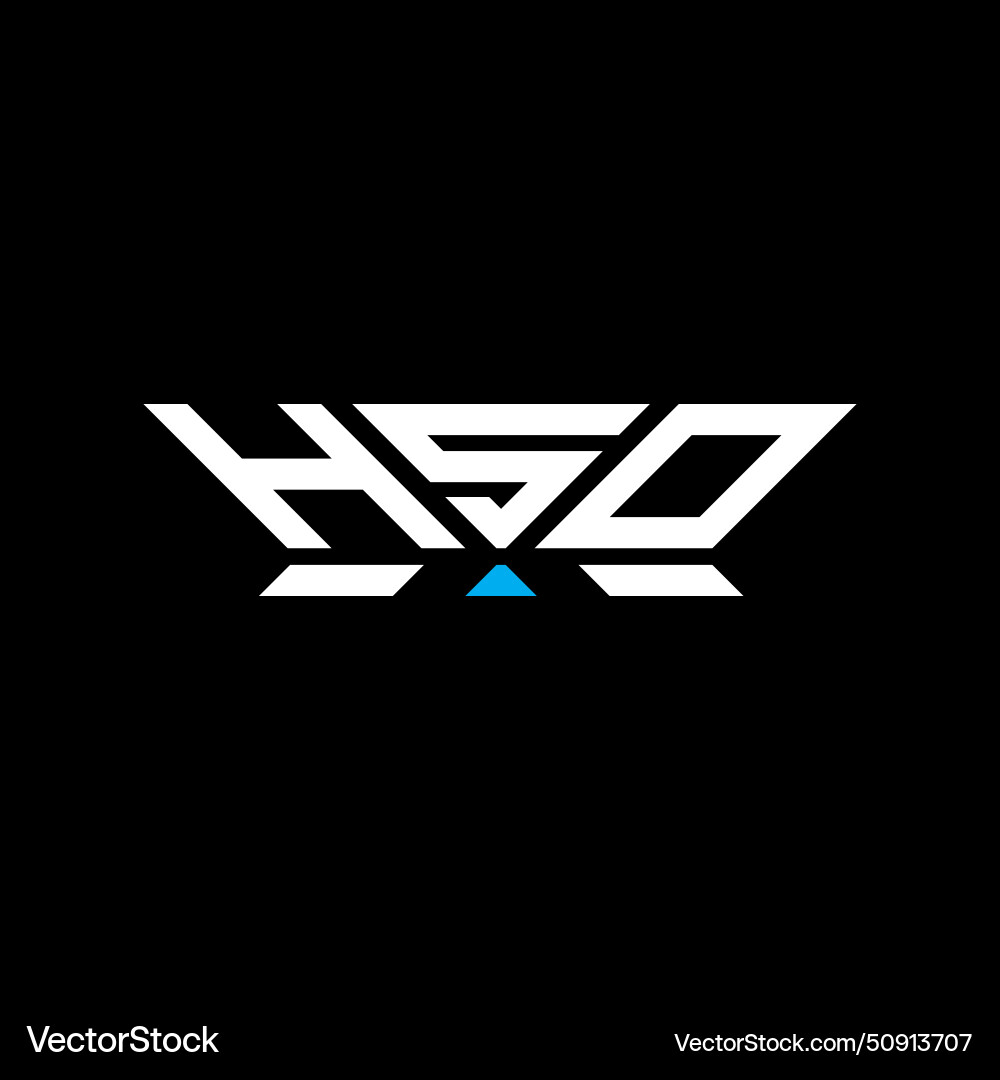 Hso letter logo design simple and modern Vector Image