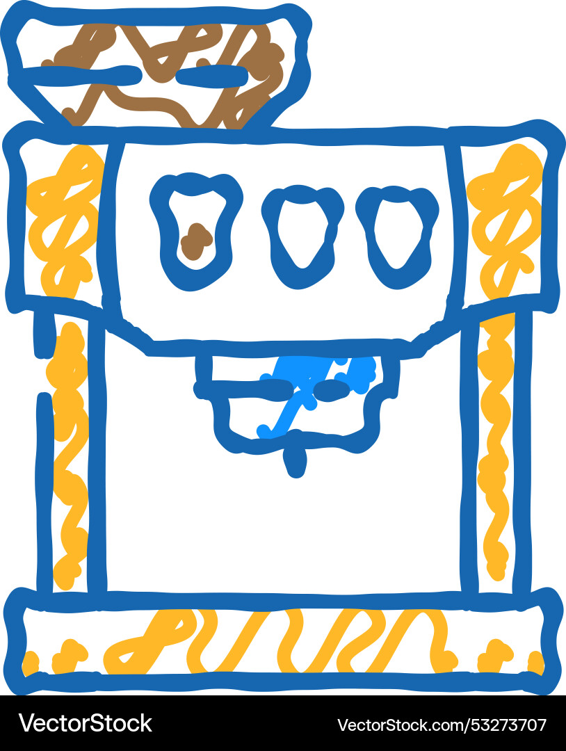 Office coffee machine icon doodle Royalty Free Vector Image