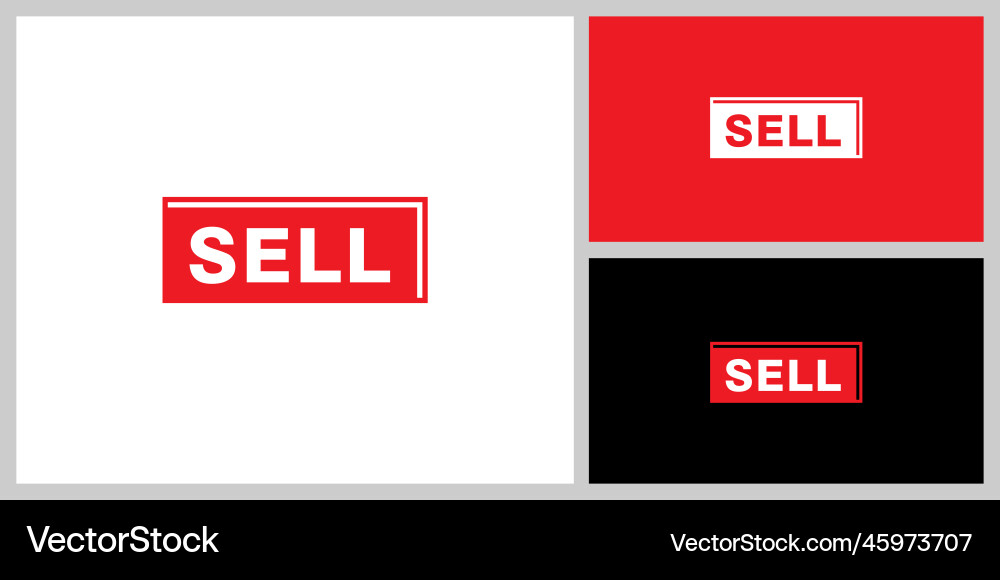 Sell Logo Template - Finance & Commerce Vector Image