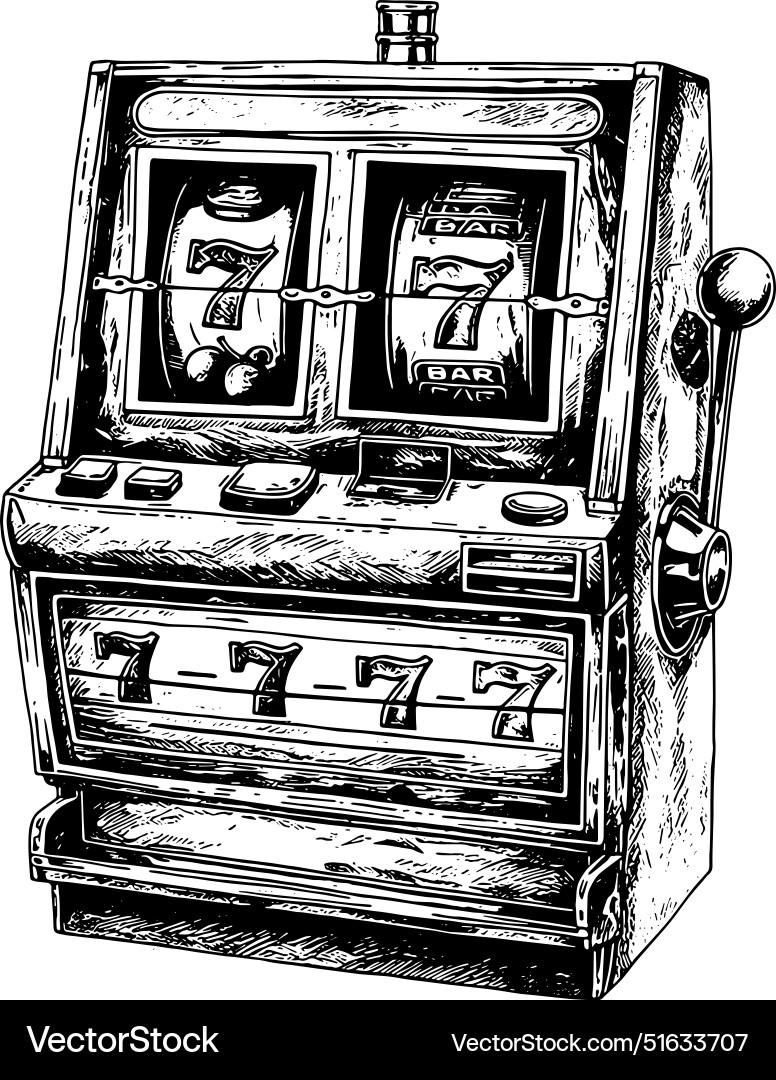 Slot machine Royalty Free Vector Image - VectorStock