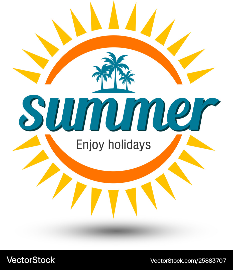 Sommer-Emblem Lizenzfreies Vektorbild - VectorStock