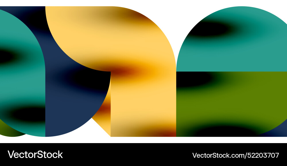 Tech minimal circular shapes geometric art Vector Image