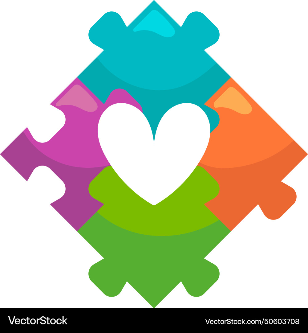 Autism puzzle design Royalty Free Vector Image
