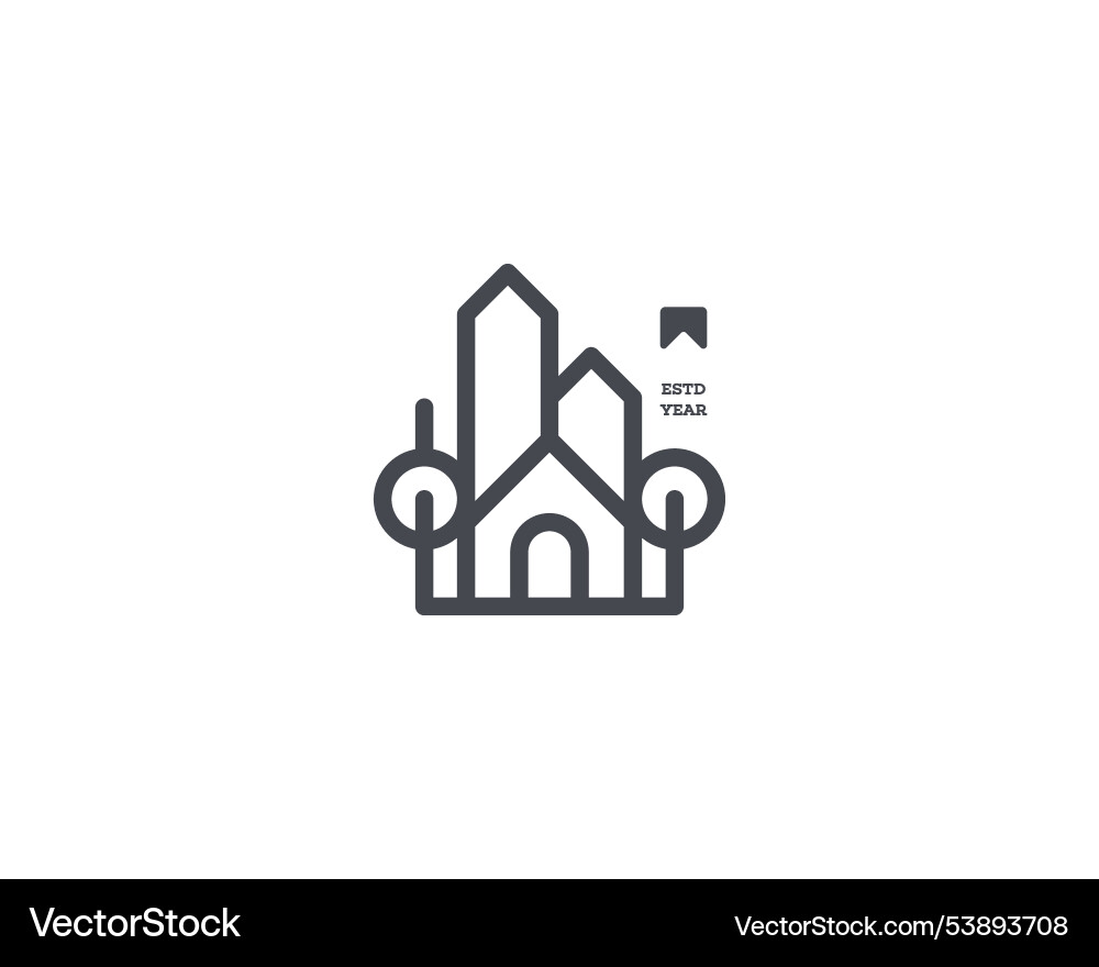 Creative simple minimalist modern monogram line Vector Image