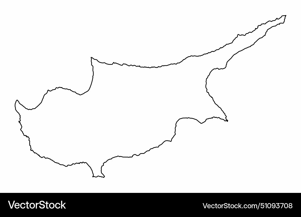 Cyprus outline map Royalty Free Vector Image - VectorStock Cyprus outline map Royalty Free Vector Image - VectorStock
