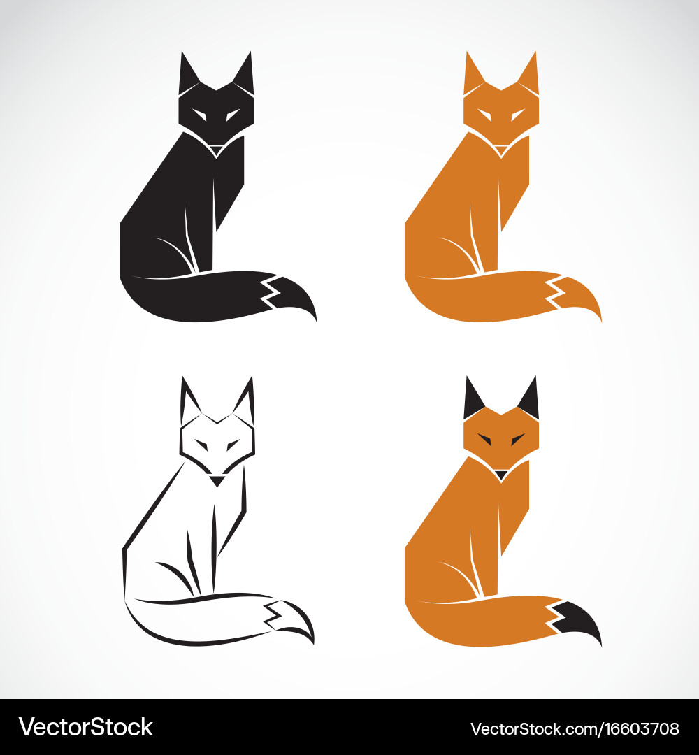 Group of fox design on white background icon Vector Image