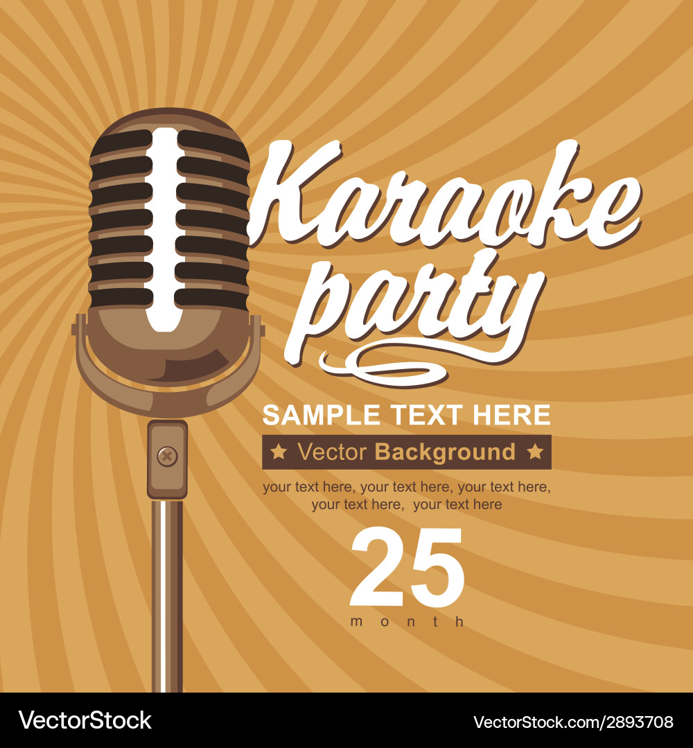Karaoke party Royalty Free Vector Image - VectorStock