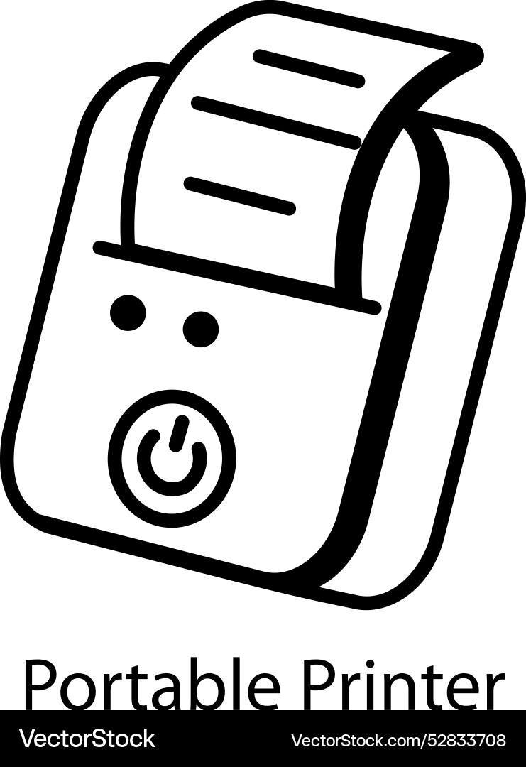 Portable printer Royalty Free Vector Image - VectorStock