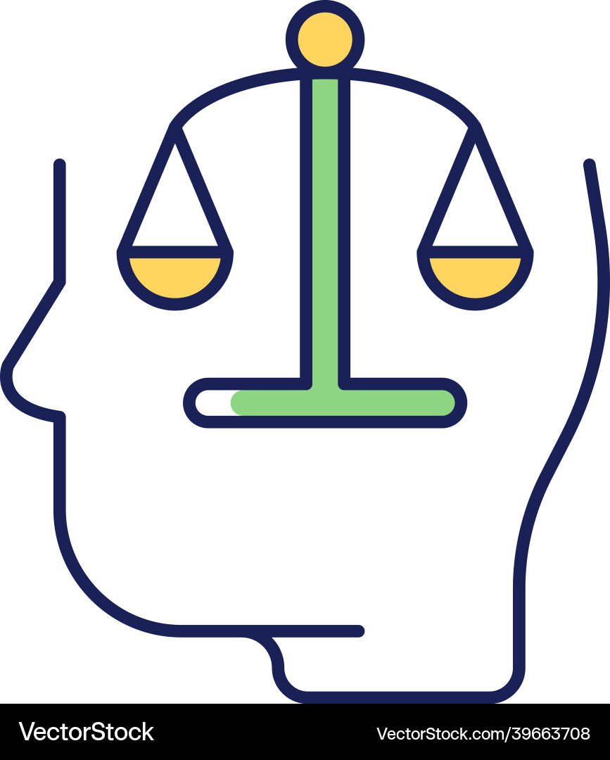 Rationality rgb color icon Royalty Free Vector Image