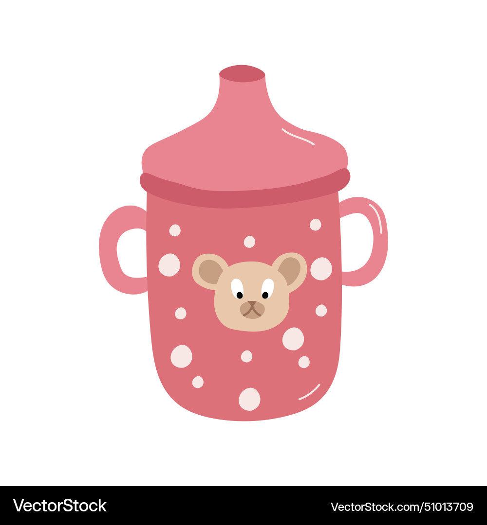 Baby cup bottle isolated on white background Vector Image