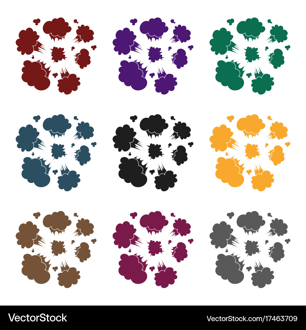 Explosion icon in black style isolated on white Vector Image