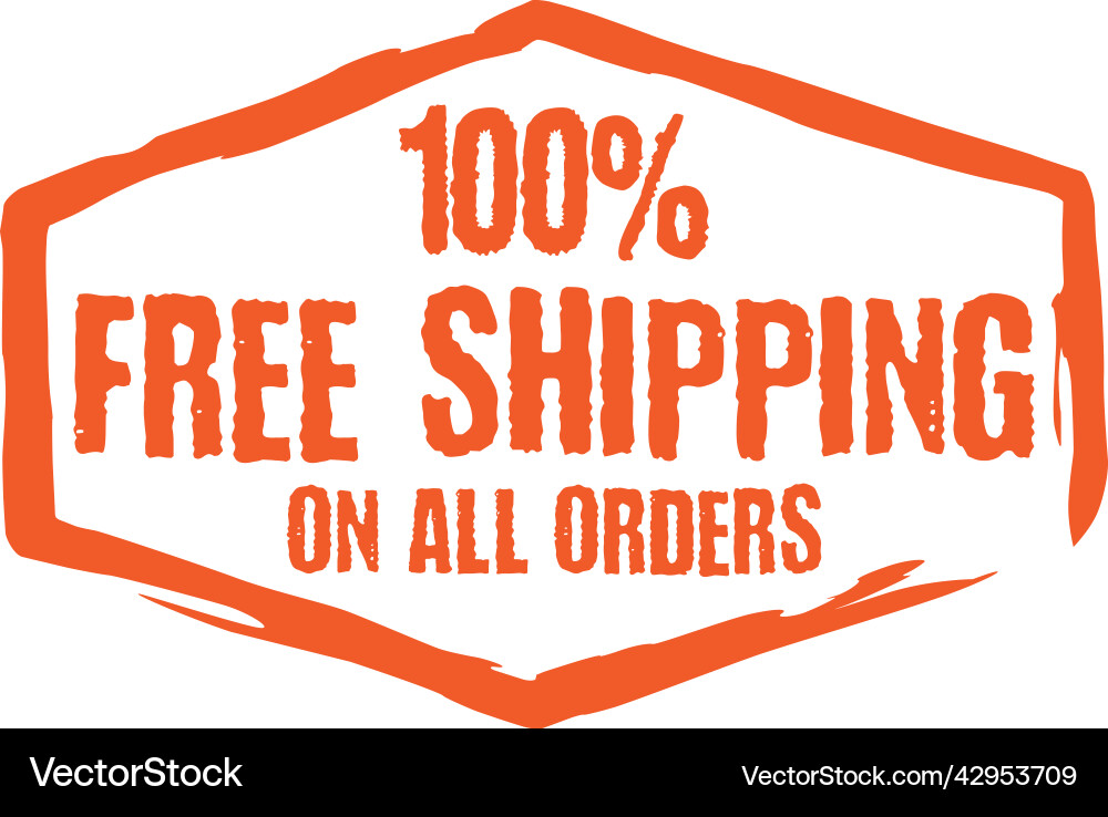 Free shipping stamp Royalty Free Vector Image - VectorStock
