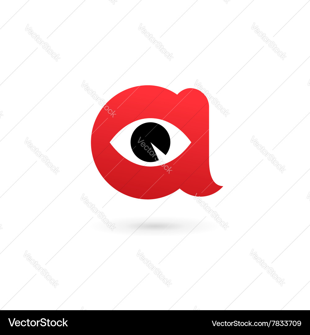 Letter a eye logo icon design template elements Vector Image