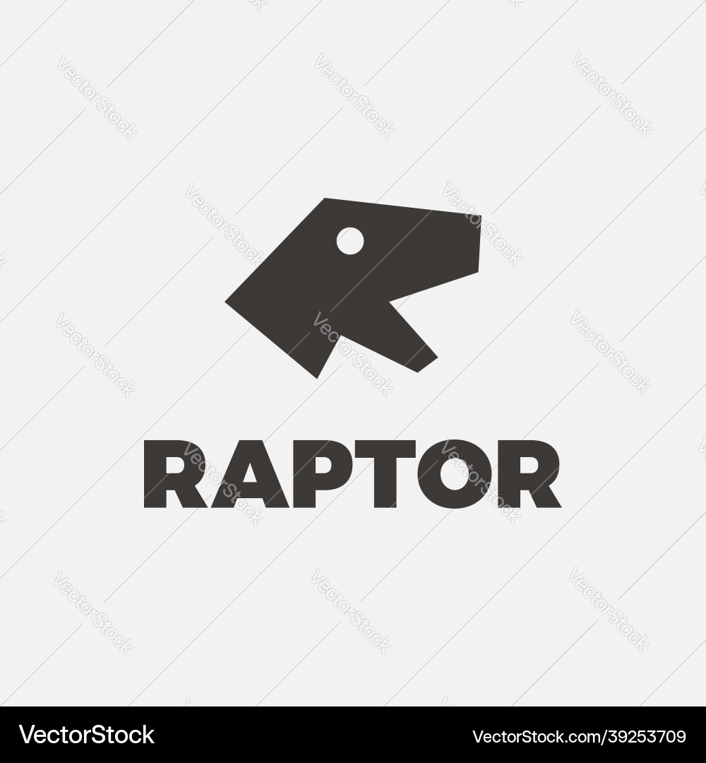 Raptor r logo Royalty Free Vector Image - VectorStock