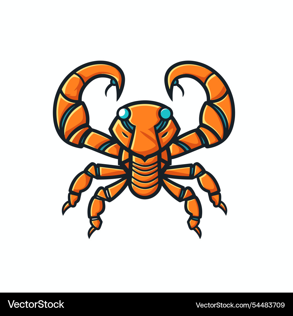Scorpion featuring vibrant colors and sharp Vector Image
