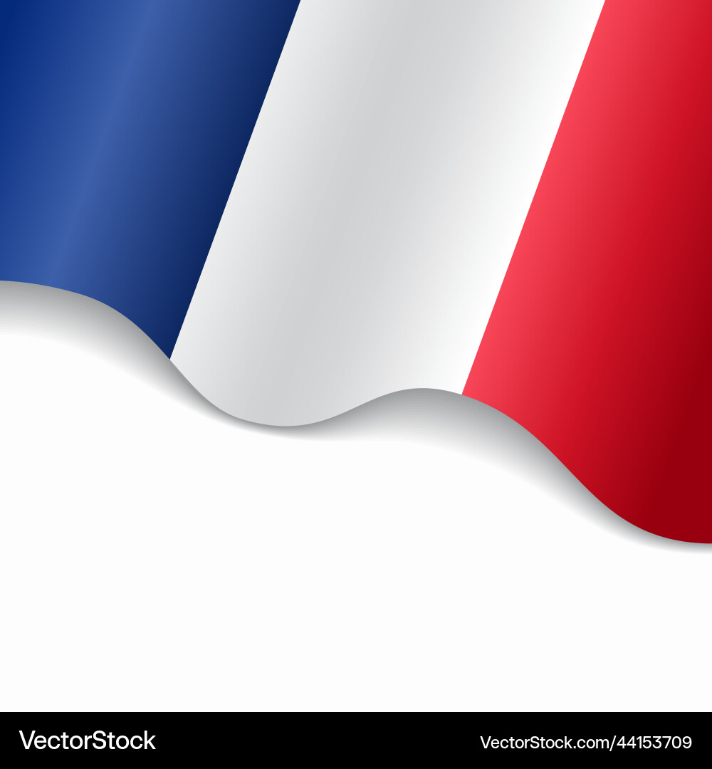 Wavy French Flag Background Royalty Free Vector Image