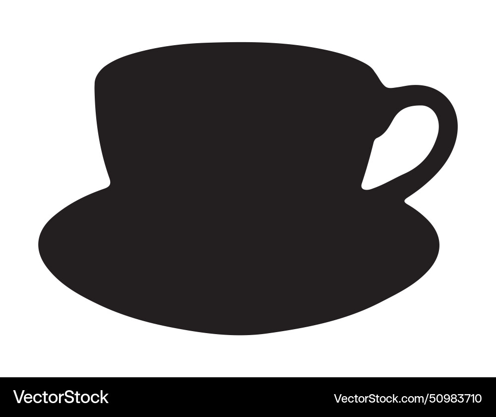 Cup silhouette art Royalty Free Vector Image - VectorStock