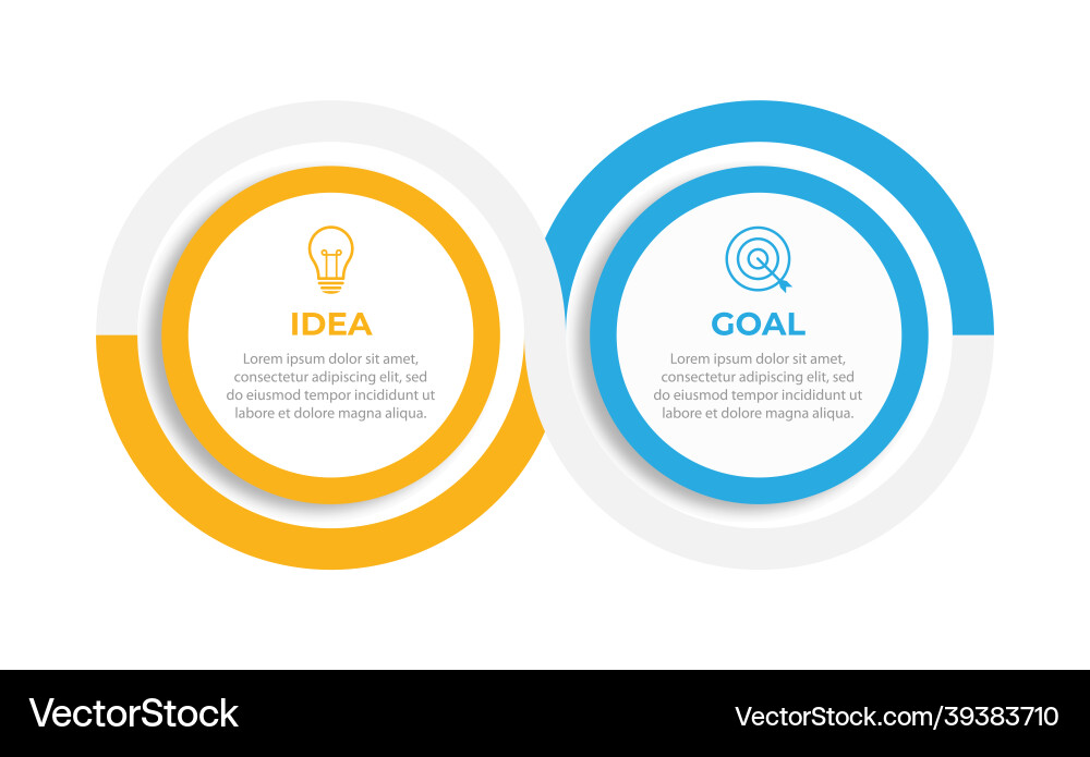 Infographic design template with 2 options Vector Image