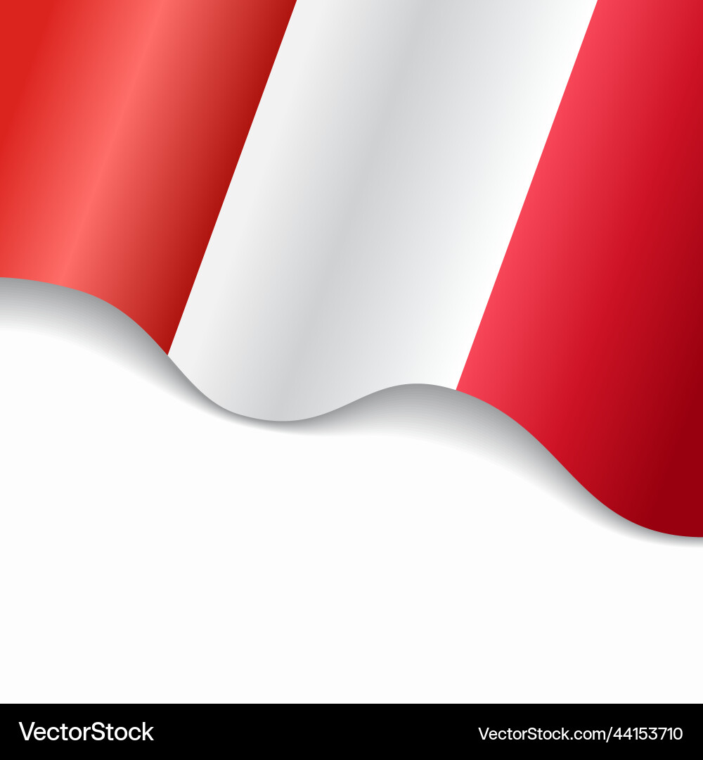 Peruvian flag wavy abstract background Royalty Free Vector