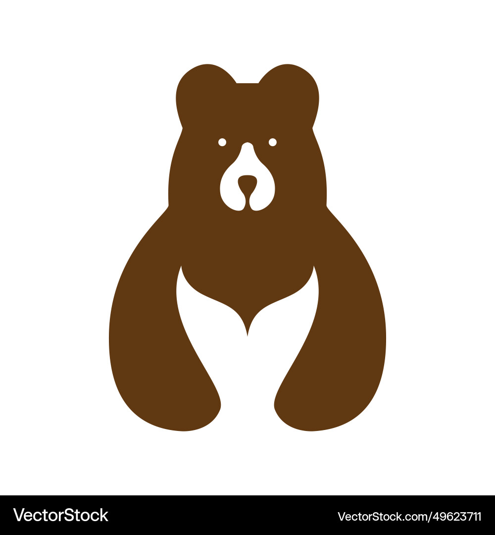 Bear fish logo design image Royalty Free Vector Image