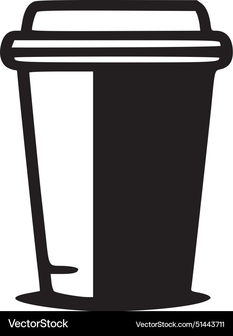 Coffee cup - minimalist and flat logo Royalty Free Vector