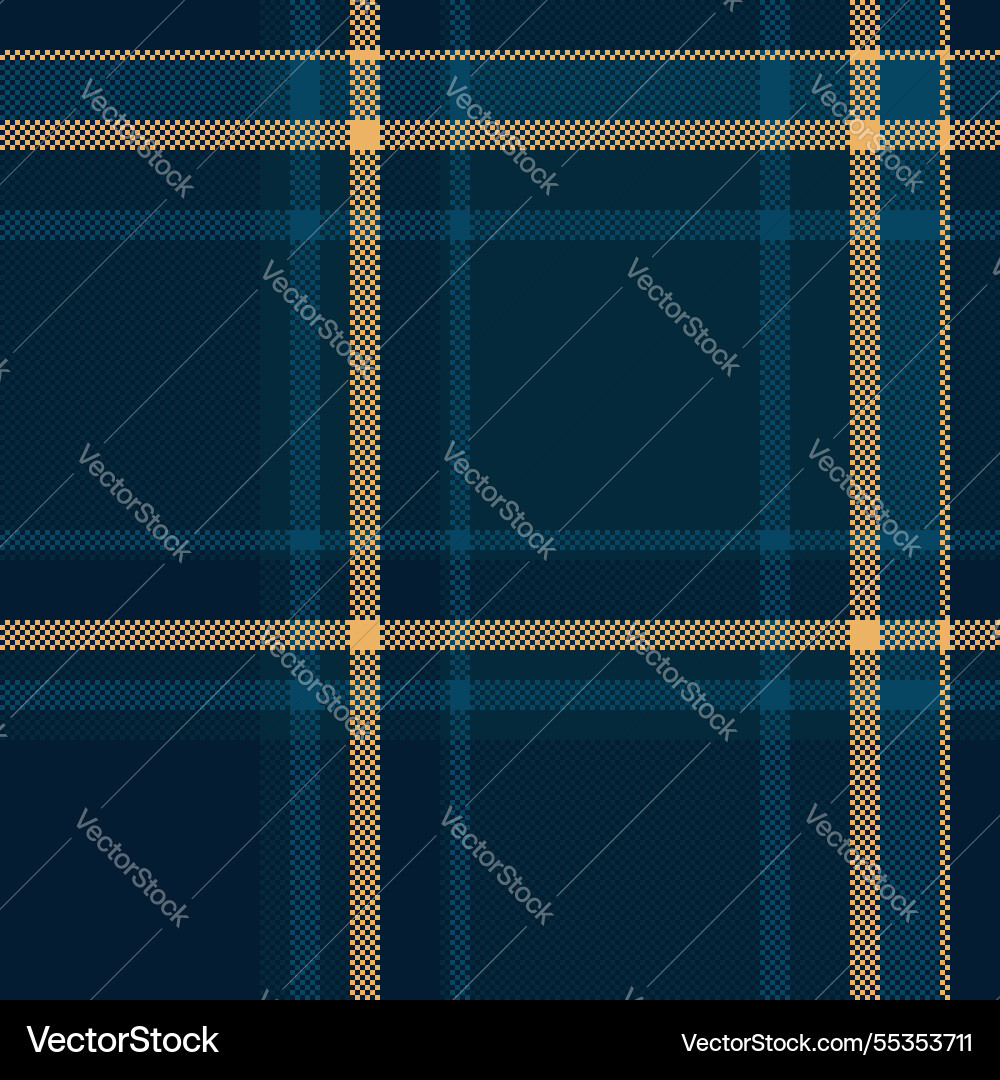 Elegant teal and gold plaid pattern a Royalty Free Vector