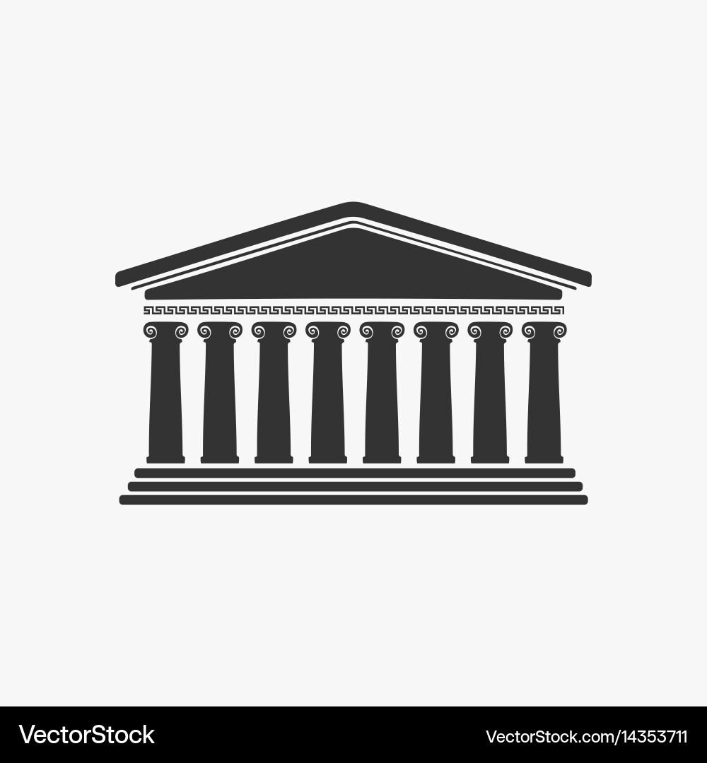 Greece facade historic building Royalty Free Vector Image