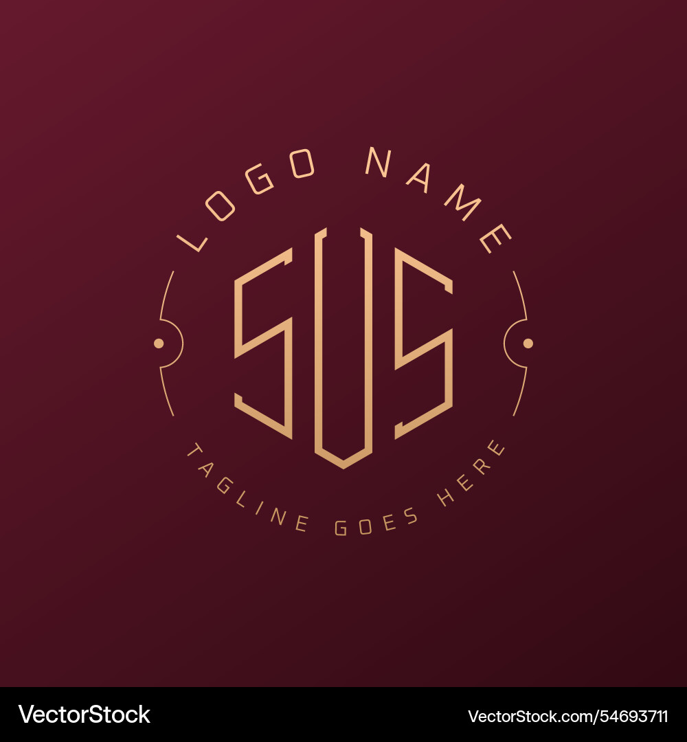 Luxury sus logo design elegant letter Royalty Free Vector