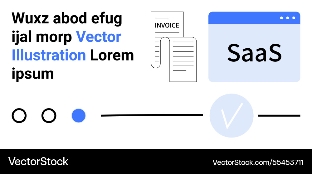 Saas interface with invoice and progress Vector Image
