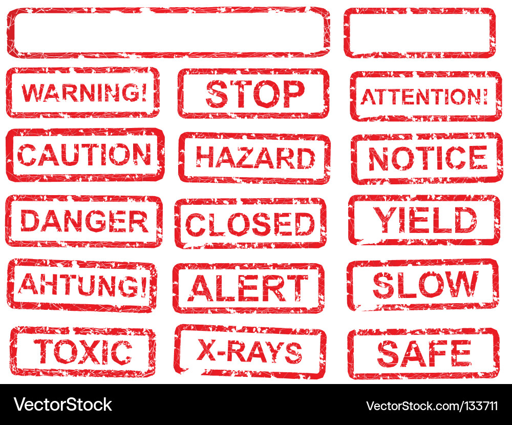 Warning sign set Royalty Free Vector Image - VectorStock