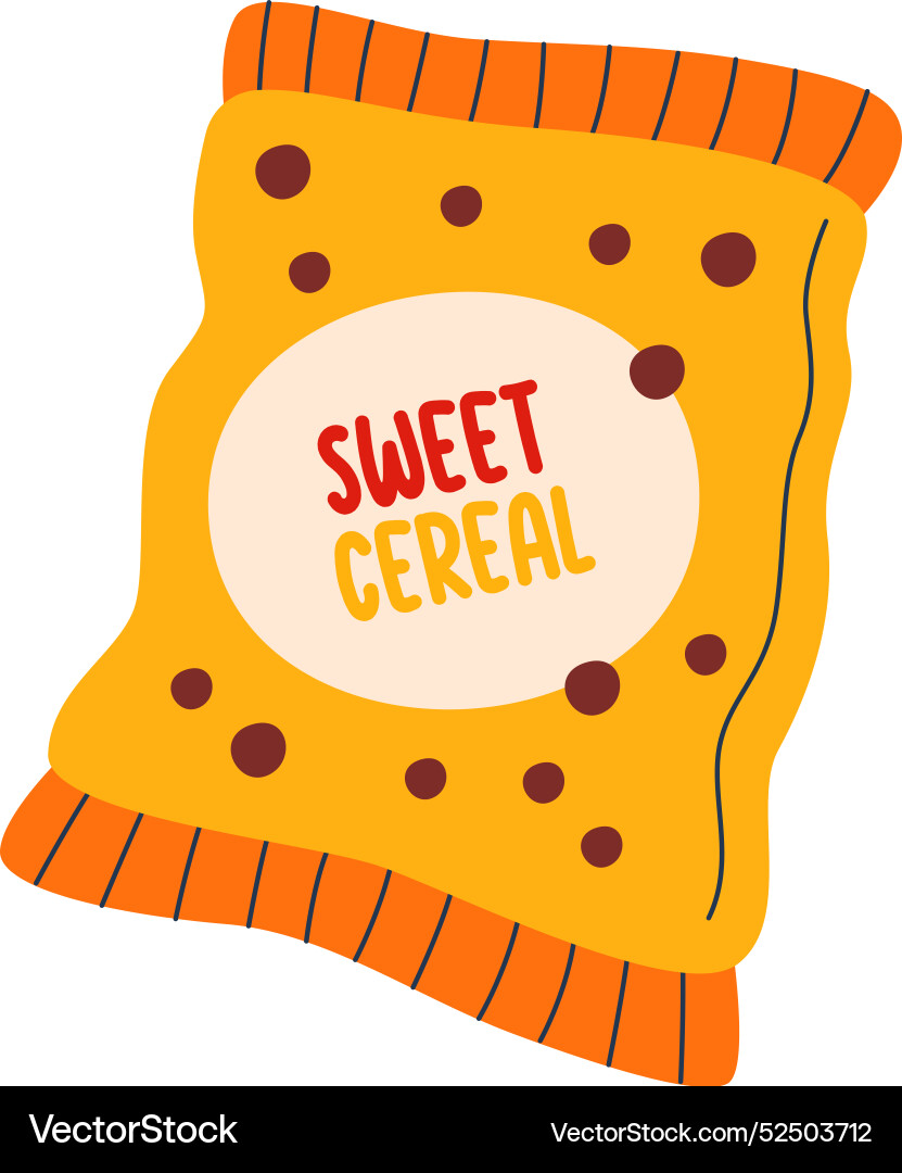 Cereal corn flakes package Royalty Free Vector Image