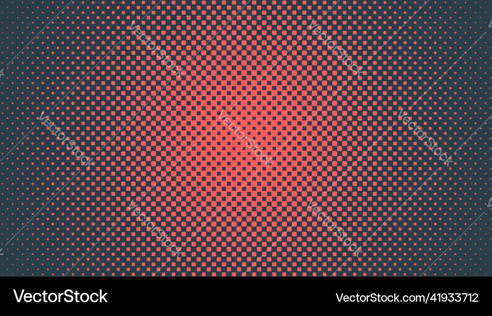 Checker halftone pattern circular texture red Vector Image