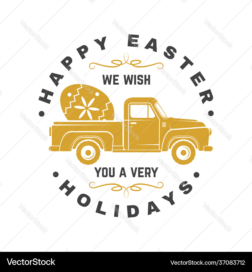 Easter Celebration Badge Royalty Free Vector Image