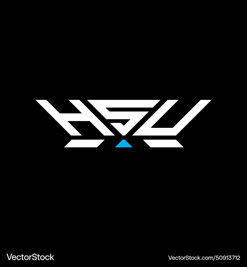 Hsu letter logo design simple and modern Vector Image