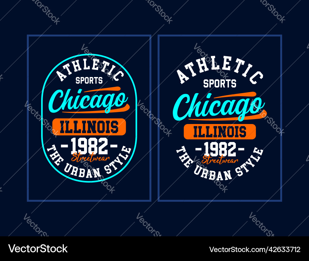 Motivational Chicago Label T-Shirt Royalty Free Vector Image